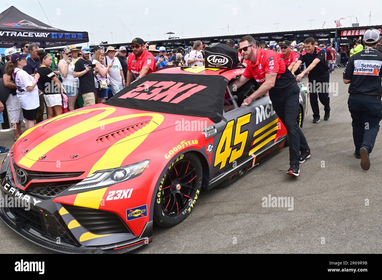 MADISON, IL - JUNE 04: The car to be driven by Tyler Reddick (#45 23XI ...
