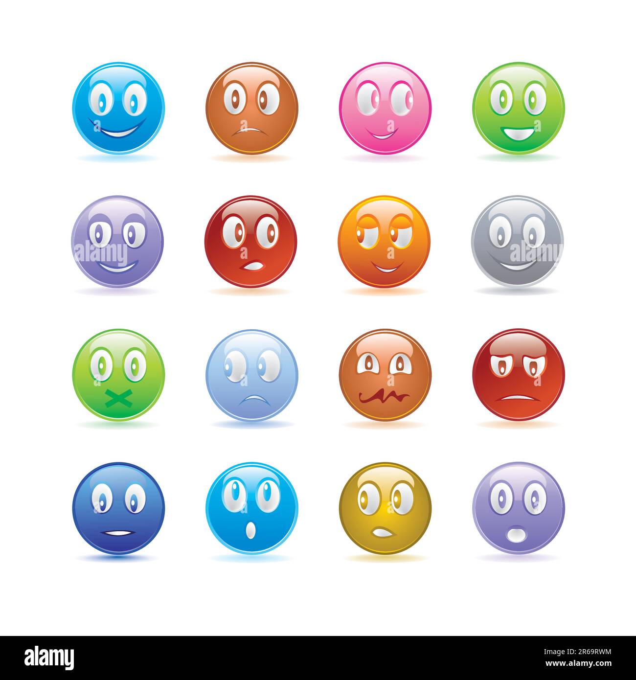 Faces icon set Stock Vector Image & Art - Alamy