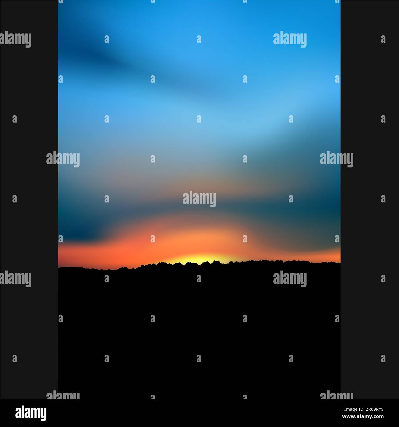 Sunset 07 - Coloured vector illustration Stock Vector Image & Art - Alamy