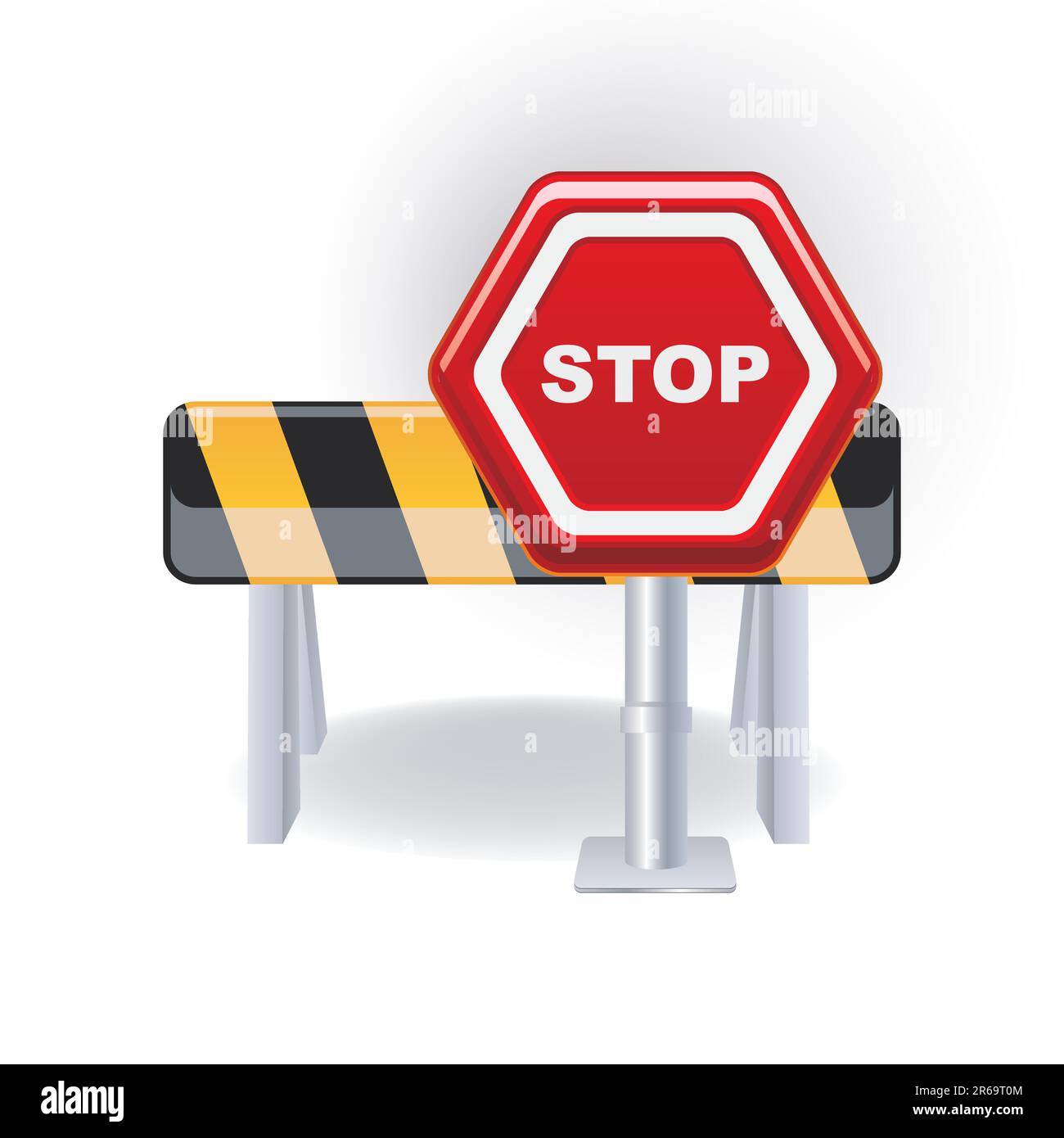 Wait warning Stock Vector Images - Alamy