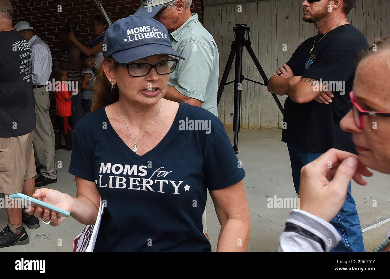 Deland, Florida, USA. 14th Sep, 2021. A member of Moms for Liberty ...