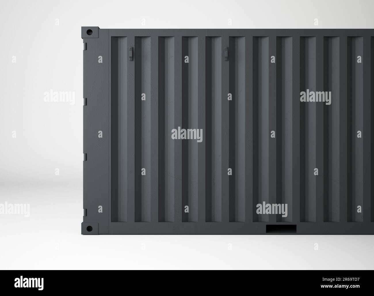 3d rendering of gray container cargo on white background Stock Photo ...