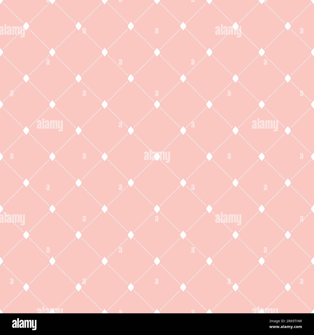 Geometric dotted pink and white pattern. Seamless abstract colored ...