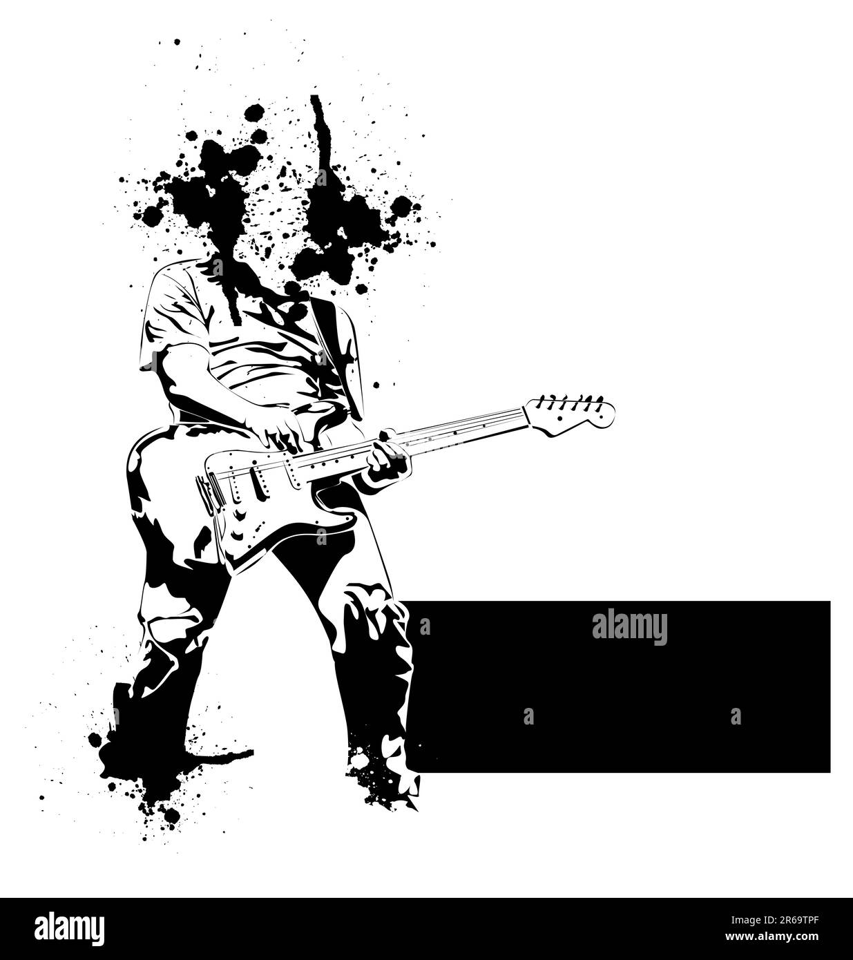 Guitar abstract painting Cut Out Stock Images & Pictures - Alamy