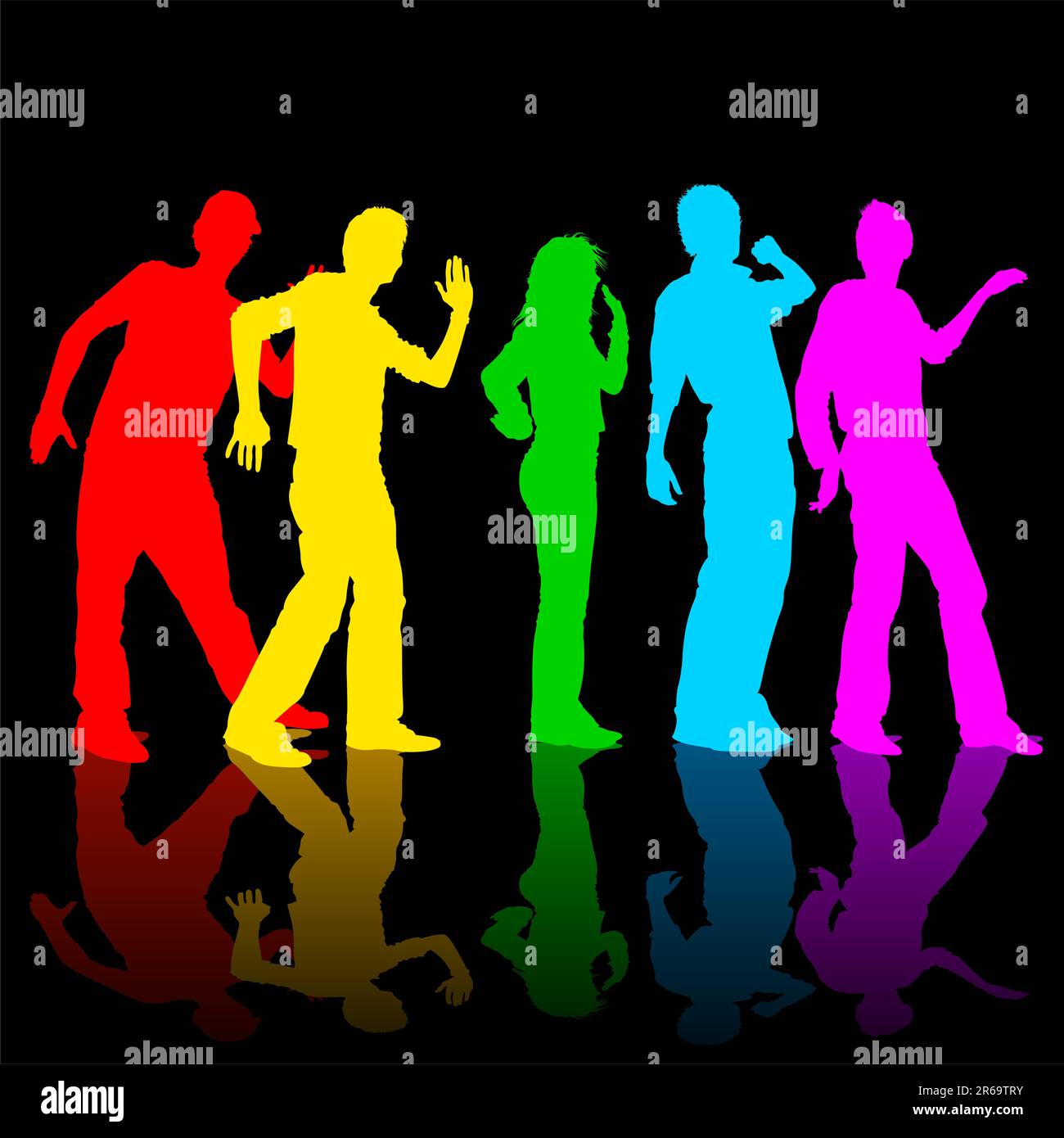 Rainbow Dance - vector illustration Stock Vector Image & Art - Alamy