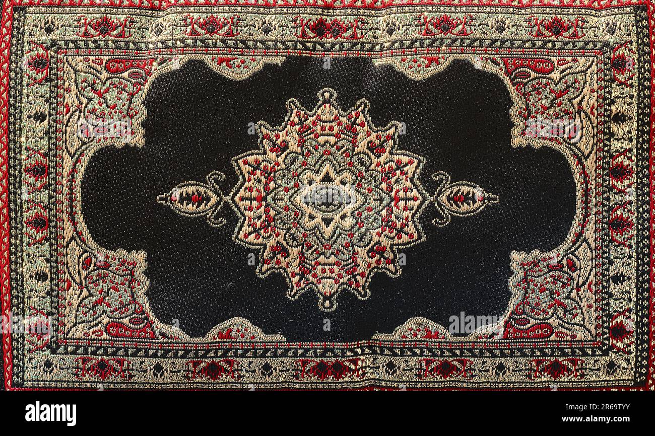 Decorative abstract fabric colorful background with ornate varied ...