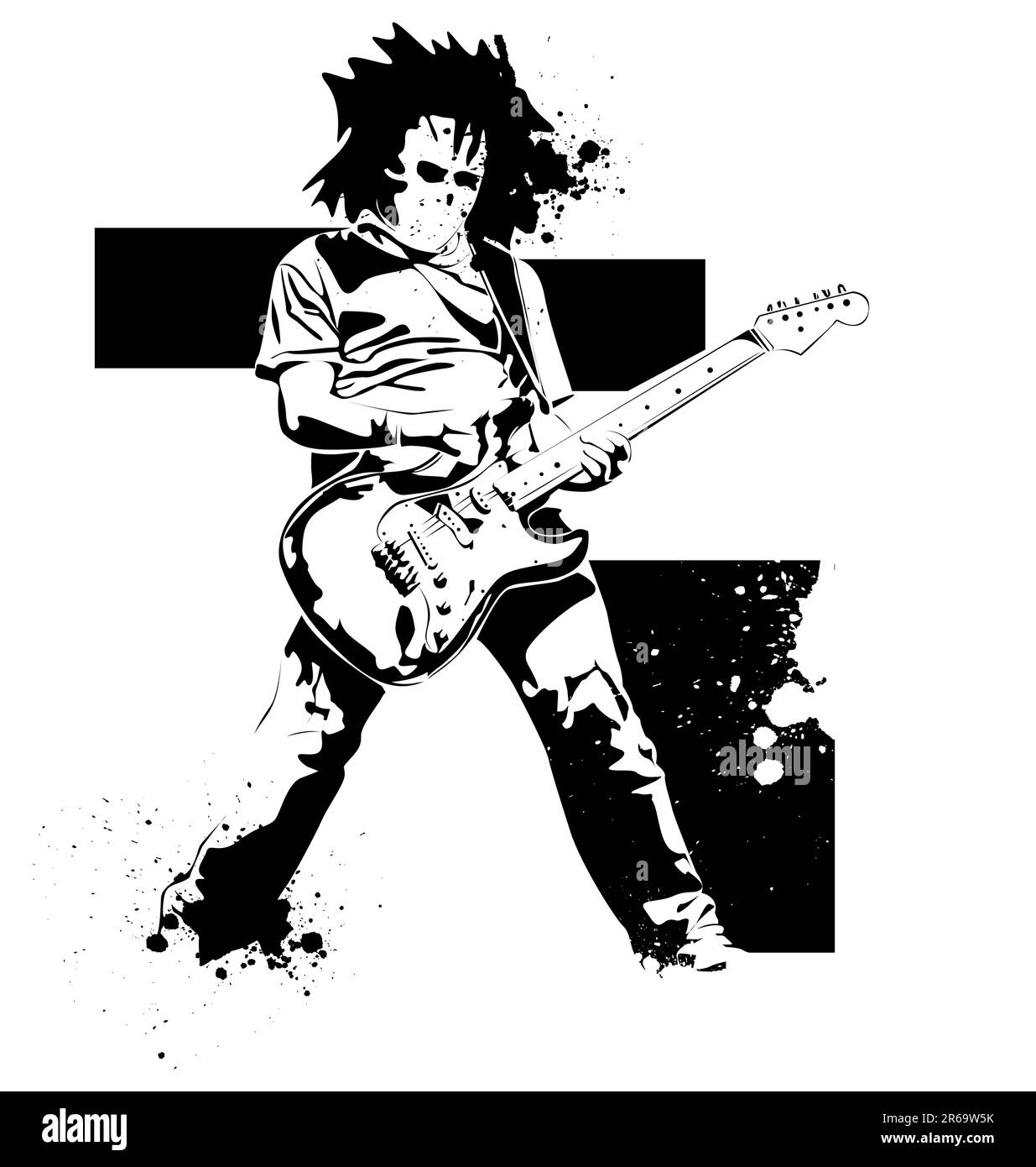 Guitar abstract painting Cut Out Stock Images & Pictures - Alamy