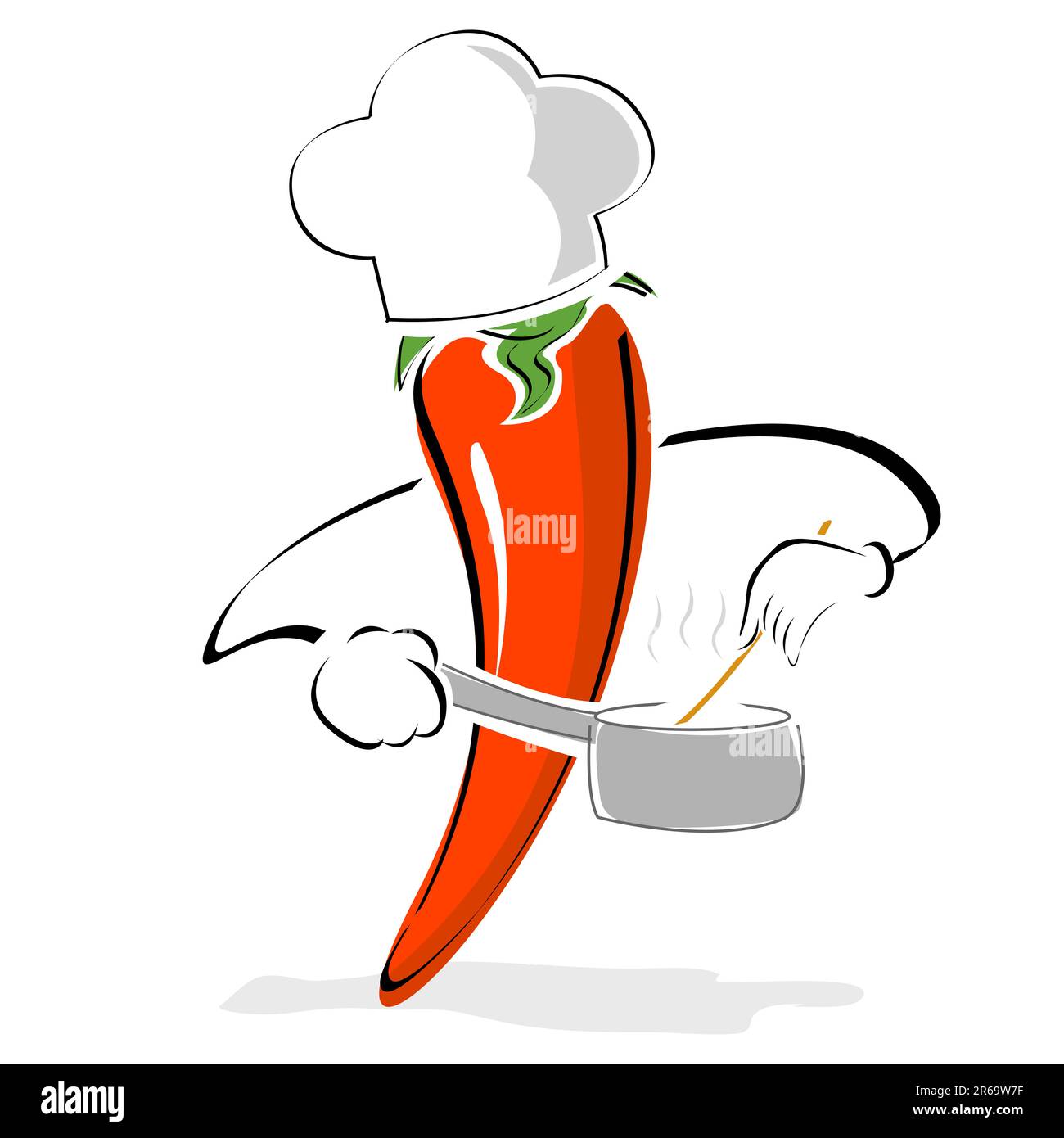 Illustration pepper chef cooking on hi-res stock photography and images ...