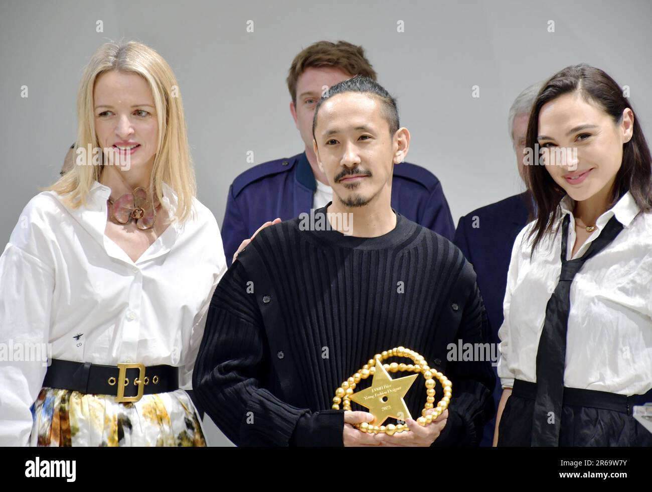 Paris, France, June 7, 2023. Satoshi Kuwata (C), the Japanese designer ...