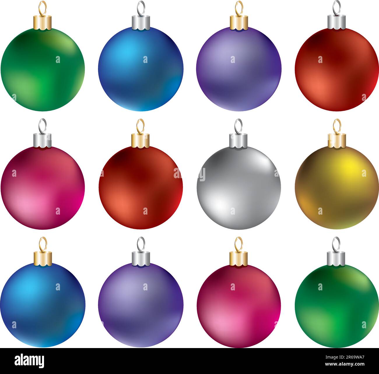 Vector Illustration of Ornament Set 2 isolated. Twelve different ...