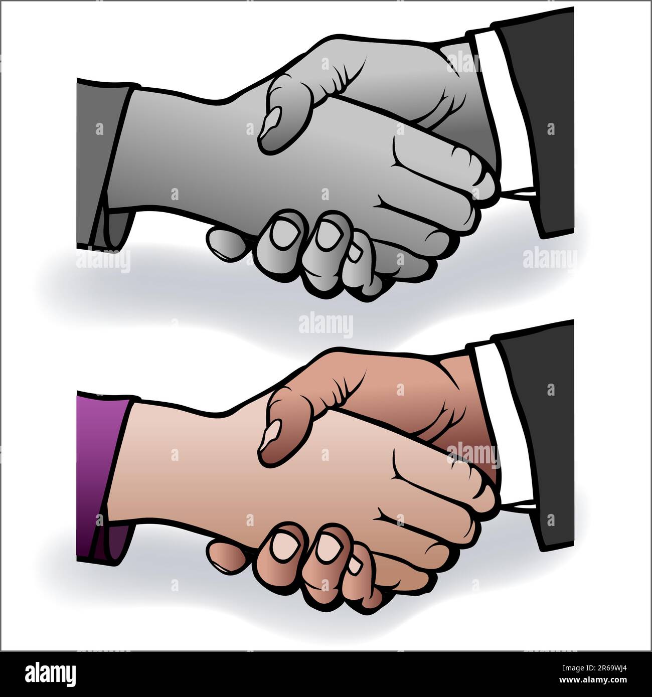 Handshake 04 - Coloured vector illustration Stock Vector Image & Art ...