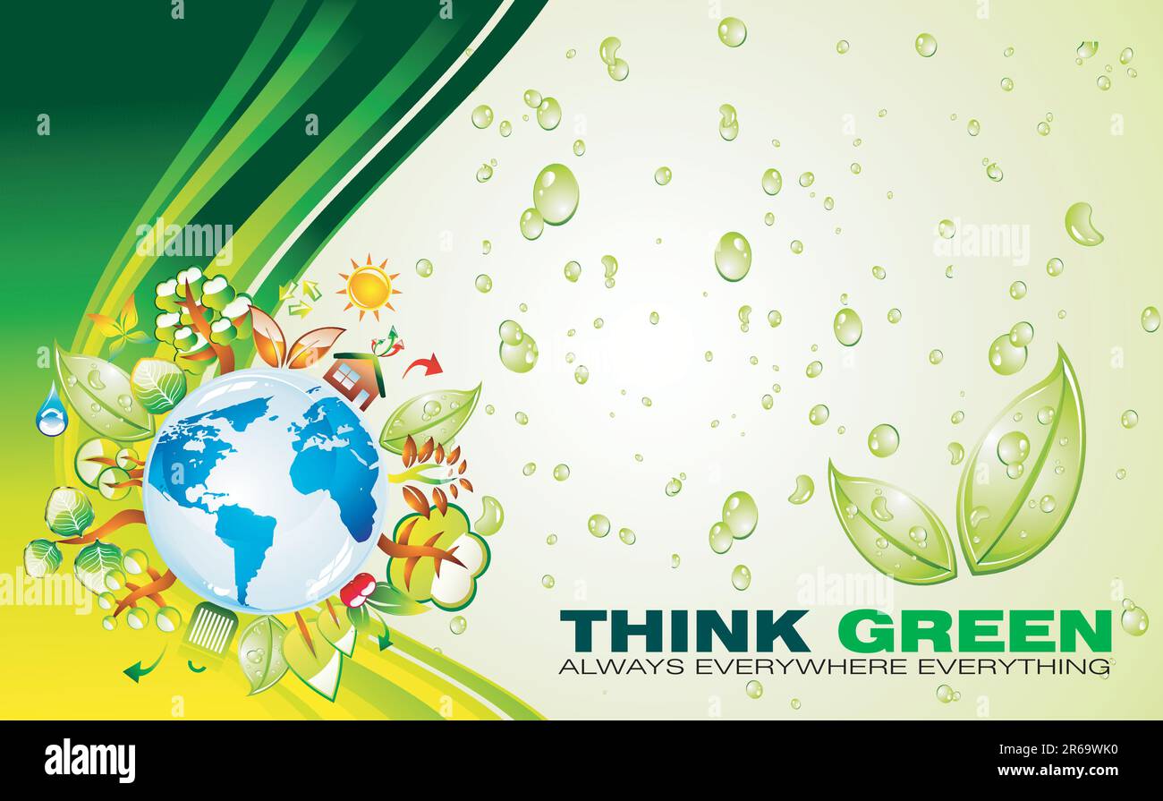Recycling World Concept Background with a lot of green and nature ...