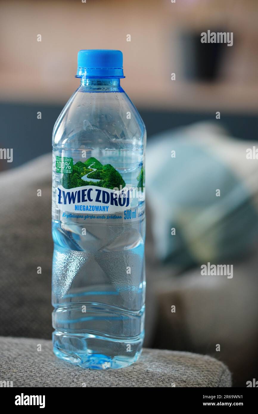 A bottle of Zywiec Zdroj non-carbonated spring water Stock Photo - Alamy