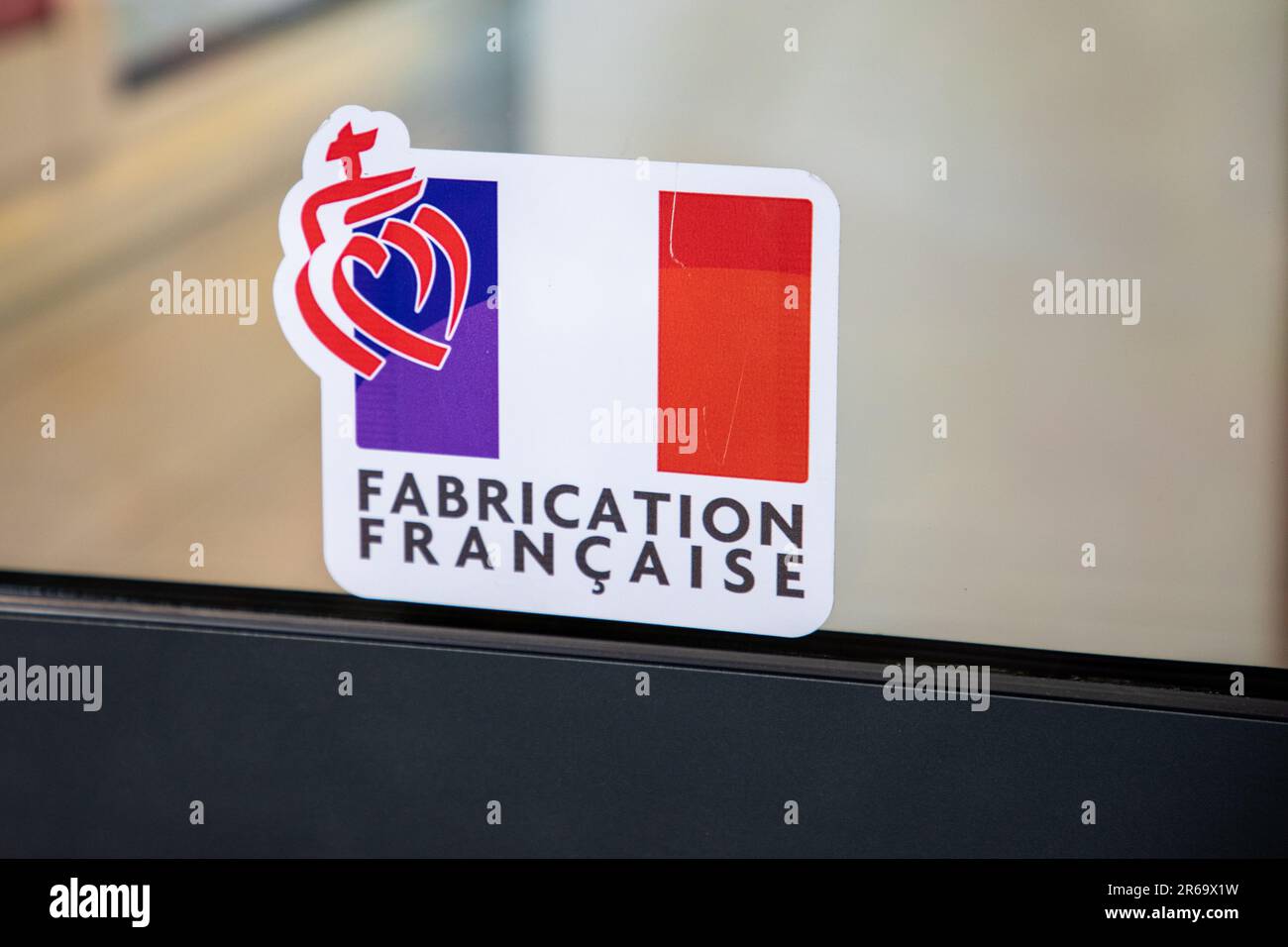 Bordeaux , Aquitaine France - 06 01 2023 : made in france text sign ...