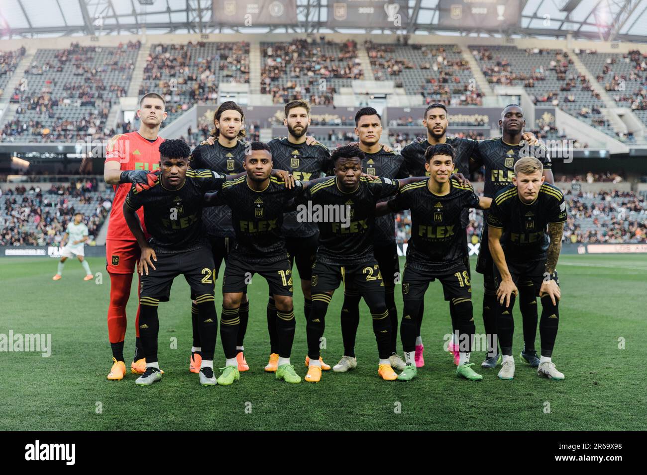 Los Angeles, California, USA. 7th June, 2023. LAFC's starting XI pose ...