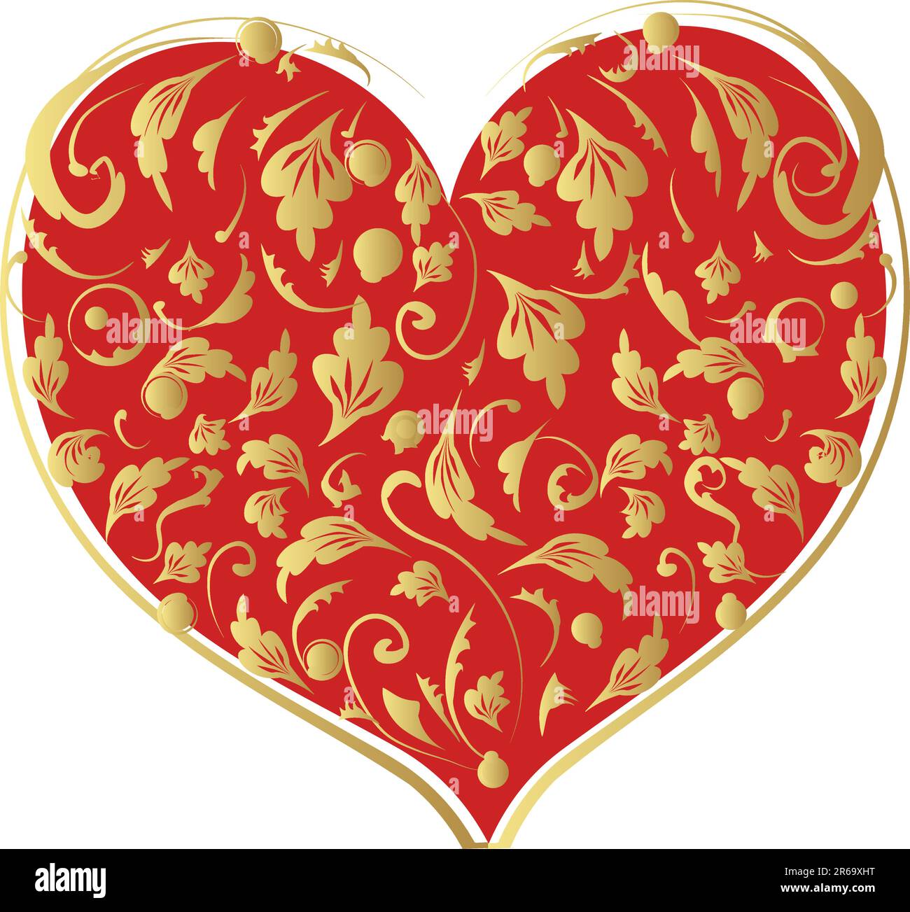 Floral heart shape for your design Stock Vector Image & Art - Alamy