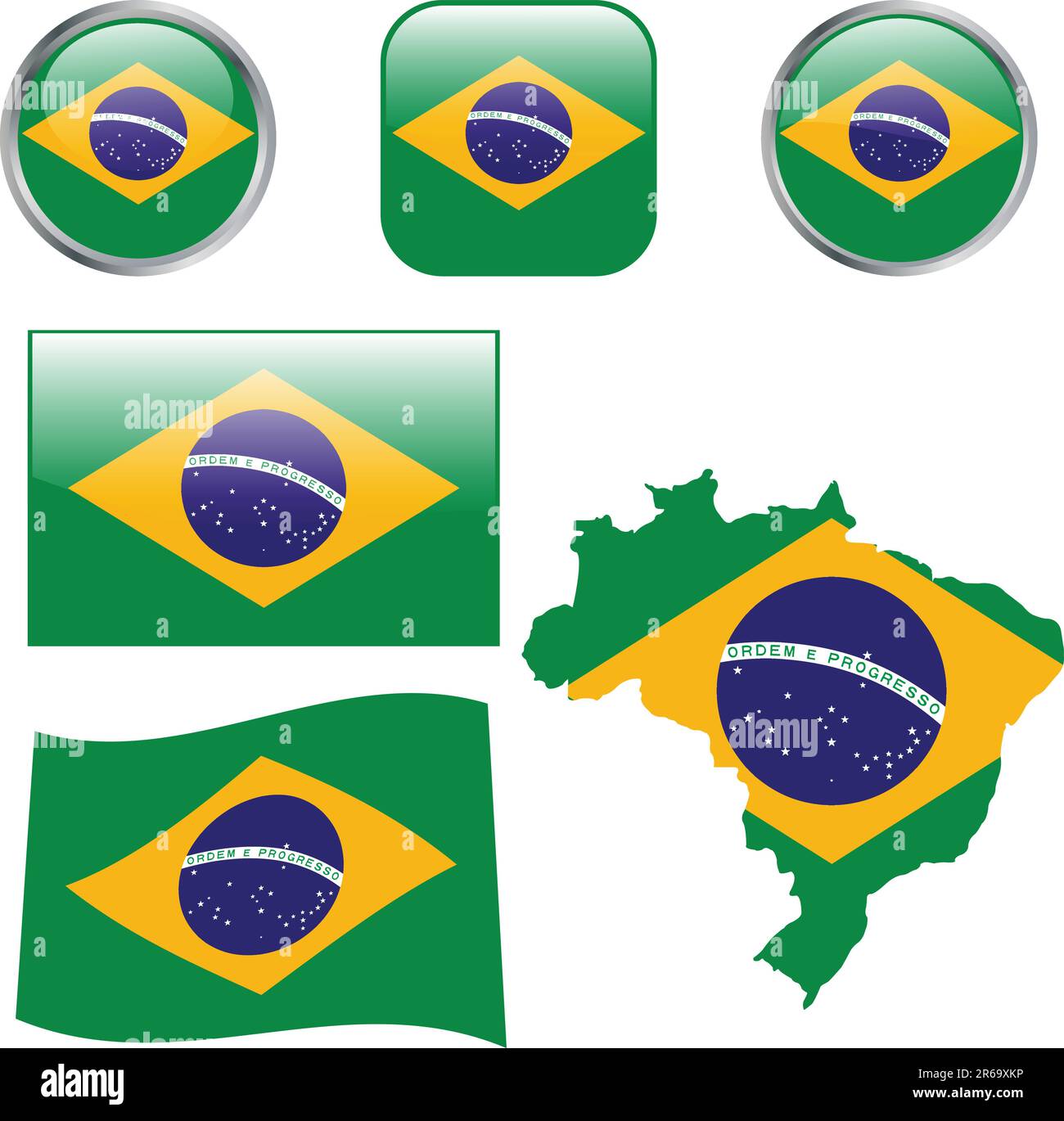 Brazil buttons - vector Stock Vector Image & Art - Alamy