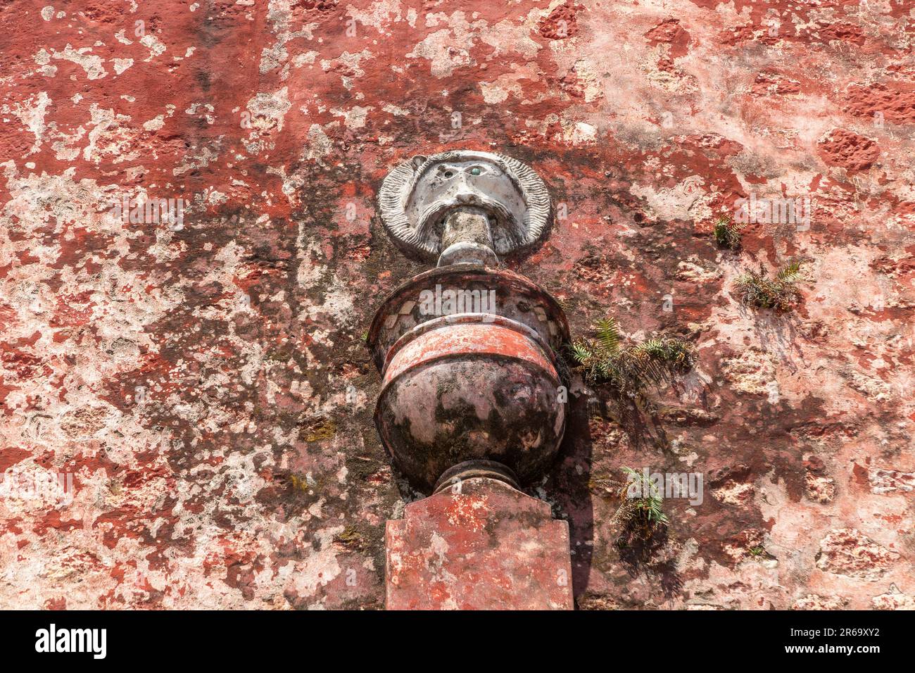 Architectural detail of lion head on Capilla de Nuestra Señora chapel ...