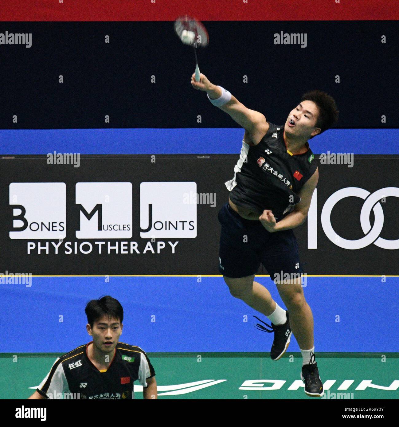 Singapore. 8th June, 2023. Liang Weikeng(R)/Wang Chang of China compete ...