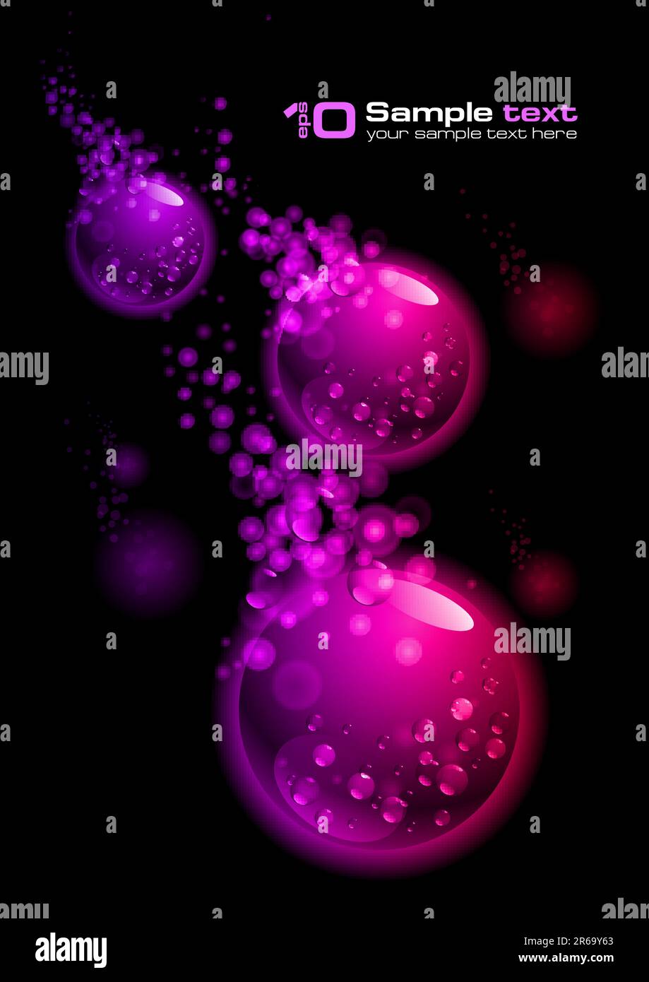 Abstract vector glowing background. For your design. Bubbles Stock ...