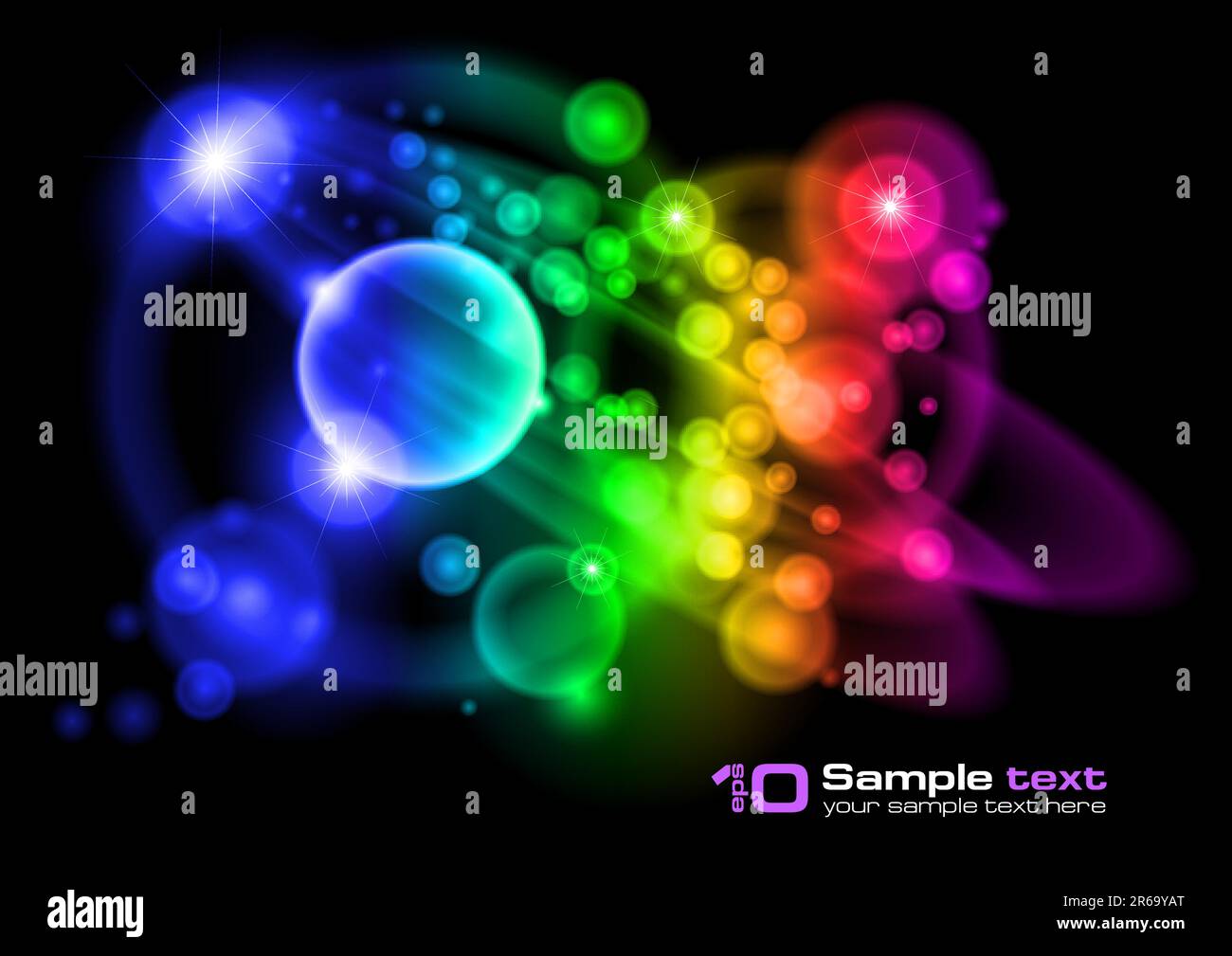 Abstract vector glowing background. For your design. Bubbles Stock ...