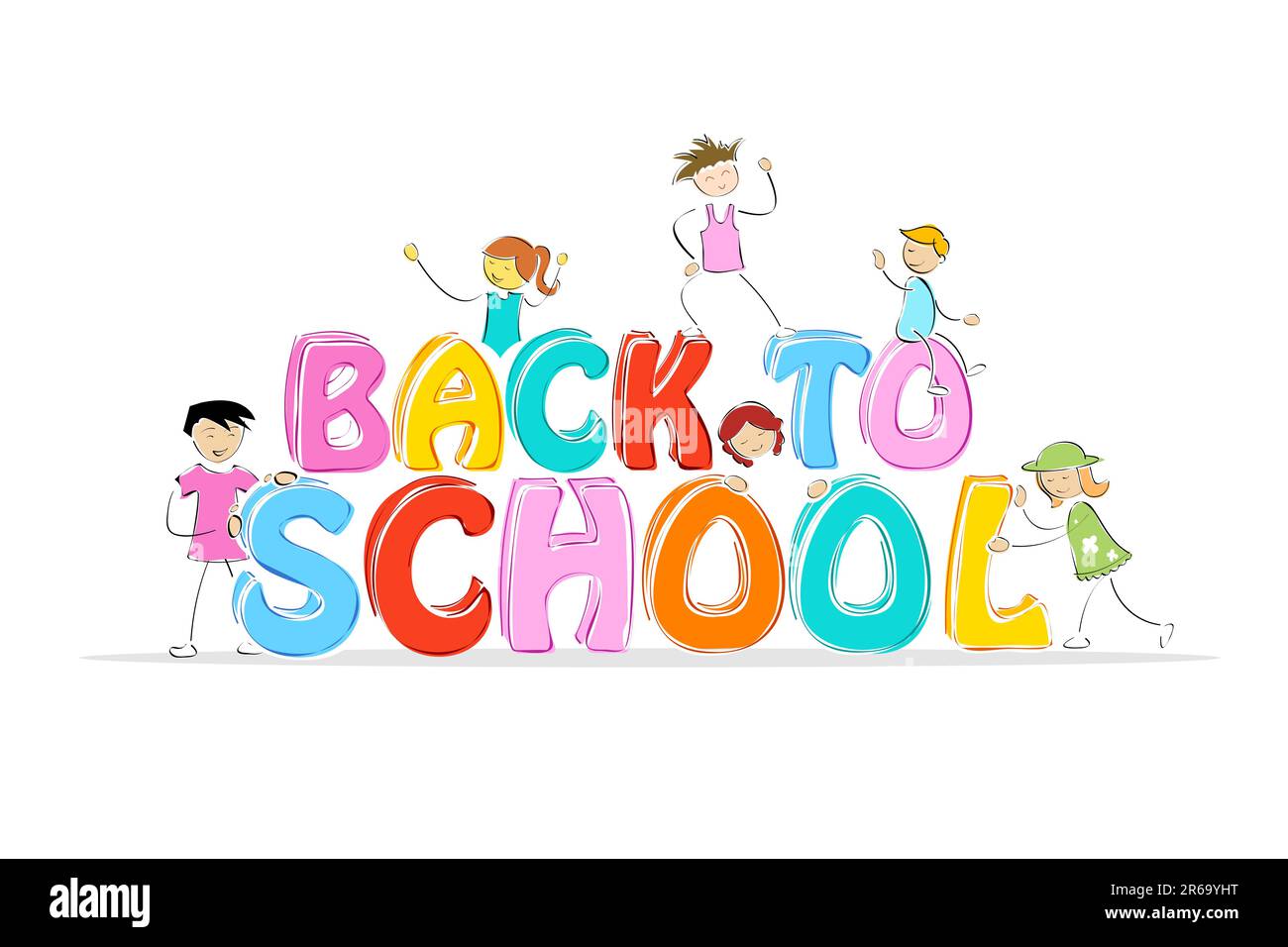 School girl back education Stock Vector Images - Alamy