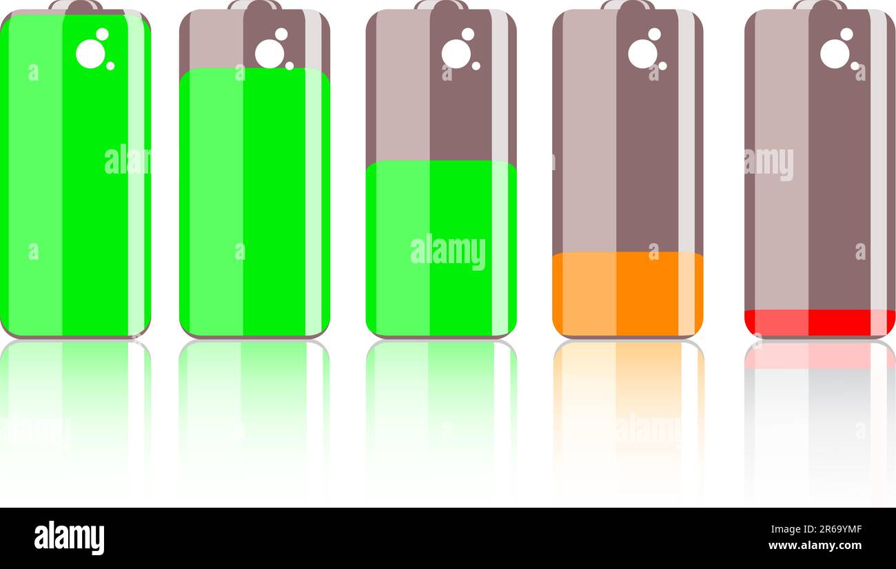 Colorful battery icon isolated on white background Stock Vector Image ...