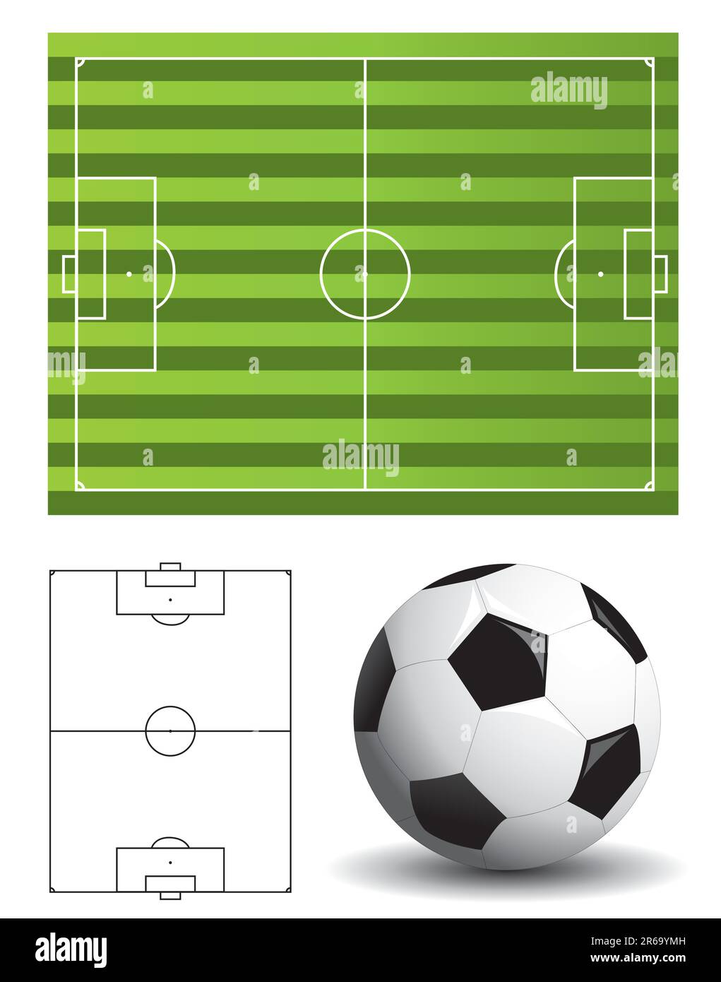 Football pitch outline Stock Vector Images - Alamy