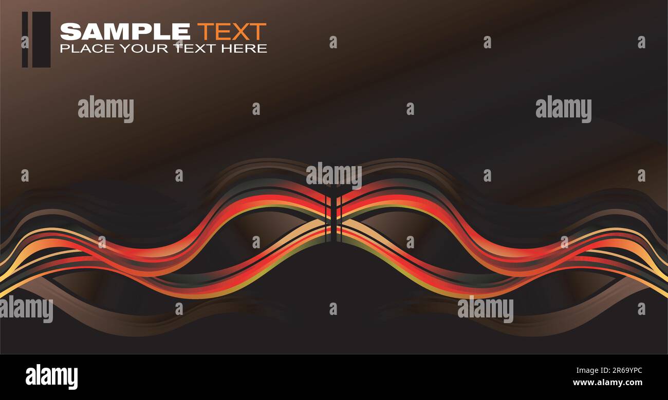 Business or corporate Card with concept waves graphics Stock Vector ...