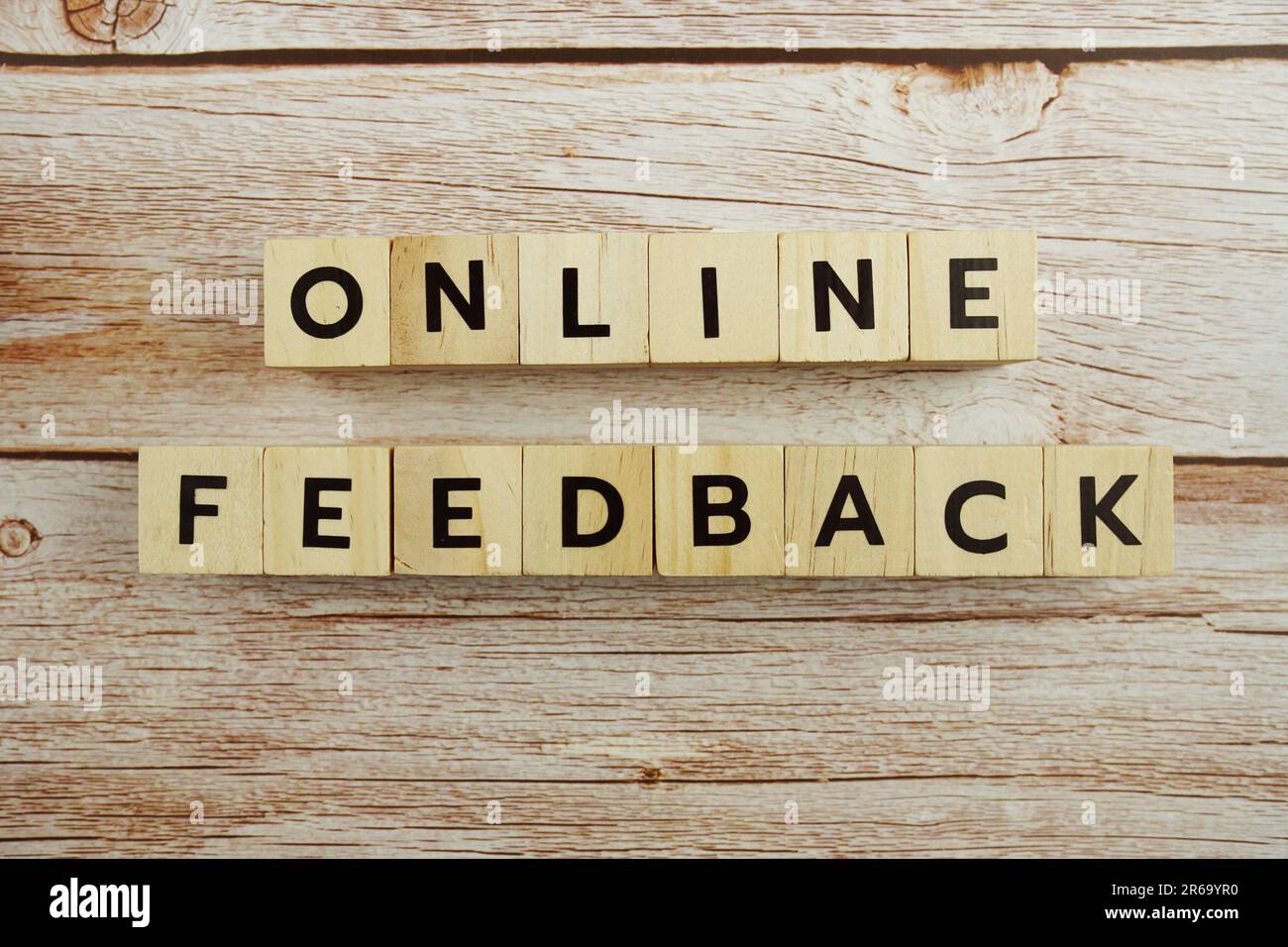 Online Feedback word alphabet letters on wooden background Stock Photo ...