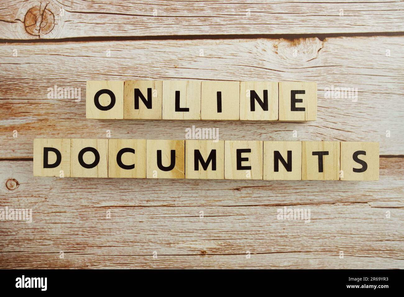 Online Documents word alphabet letters on wooden background Stock Photo ...