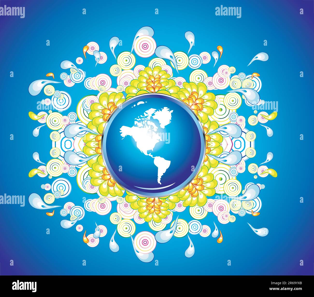 Flower globe shape Stock Vector Images - Alamy