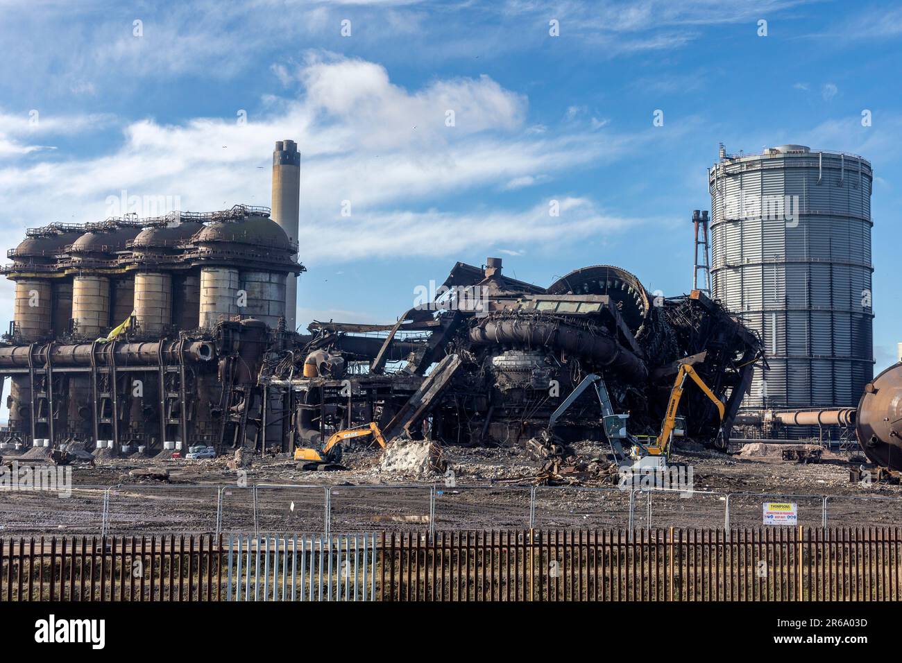 The Blast Furnace Stoves before Demolition and the Blast Furnace after ...
