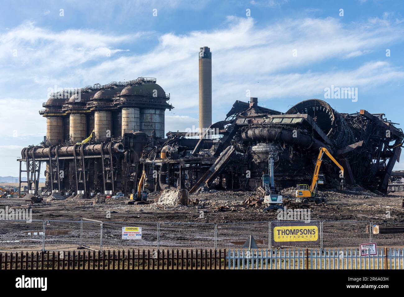 The Blast Furnace Stoves before Demolition and the Blast Furnace after ...