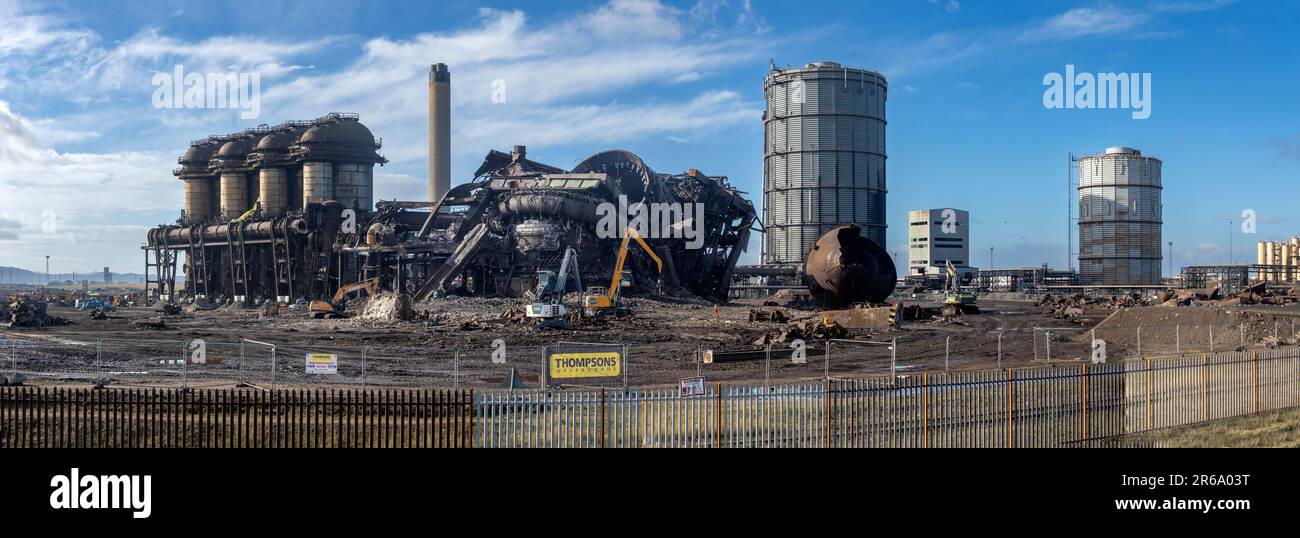 The Blast Furnace Stoves before Demolition and the Blast Furnace after ...