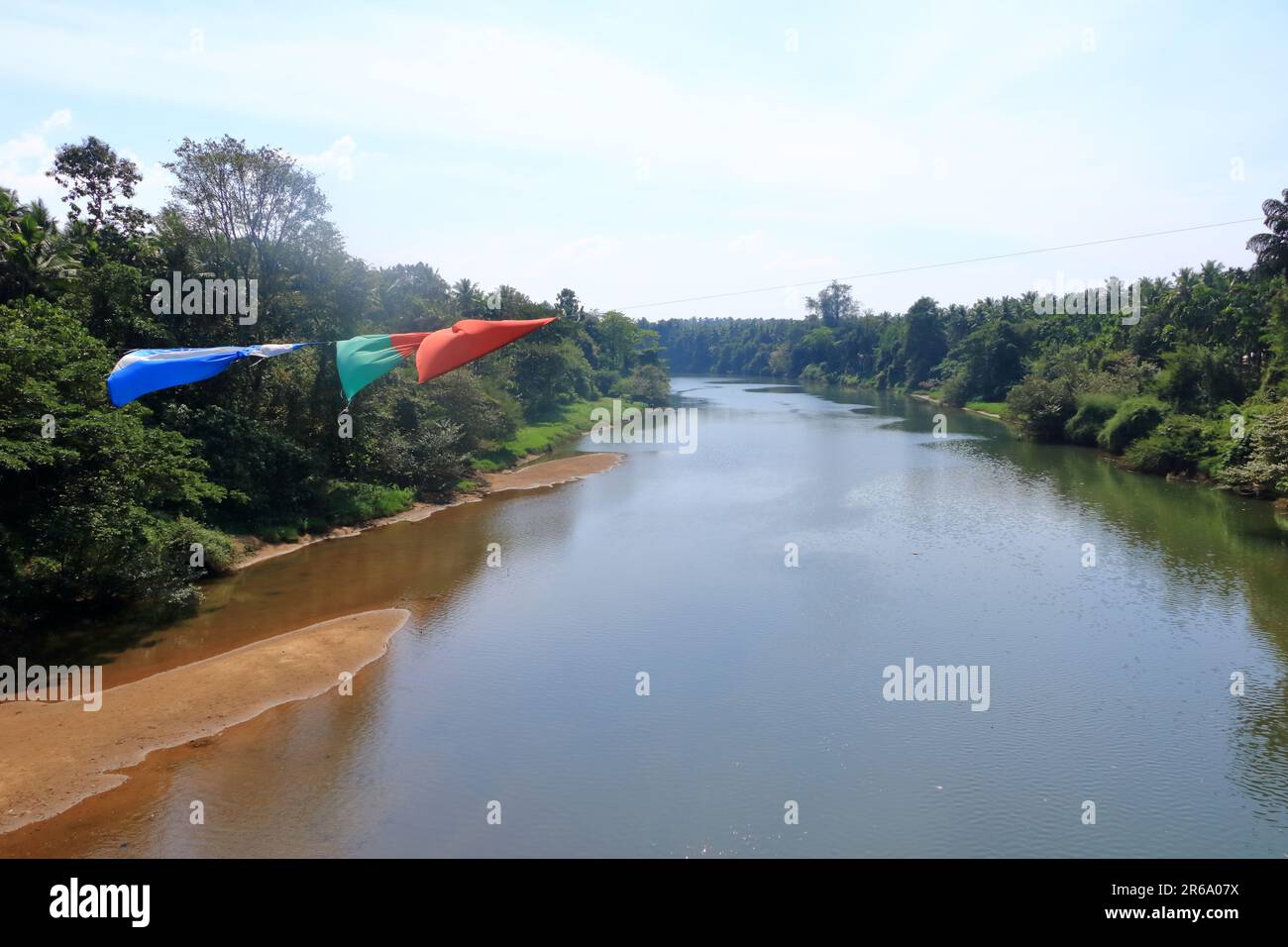 View from the top of the Kuttyady (Kuttiady, Kuttyadi) bridge to the ...