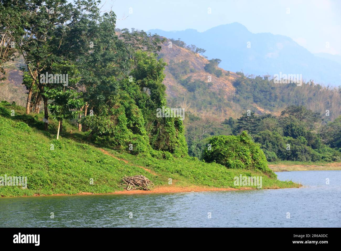 the lake in front of the at peruvannamuzhi (peruvannamoozhi) dam ...
