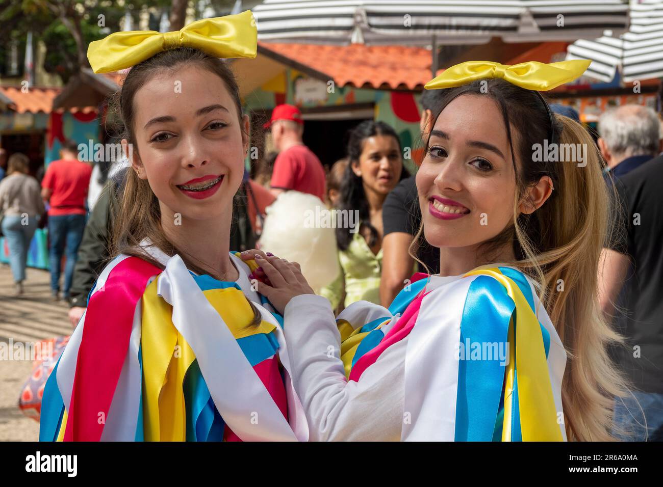 Carnival Ambassador girls., Funchal town, Madeira, Portugal. February ...
