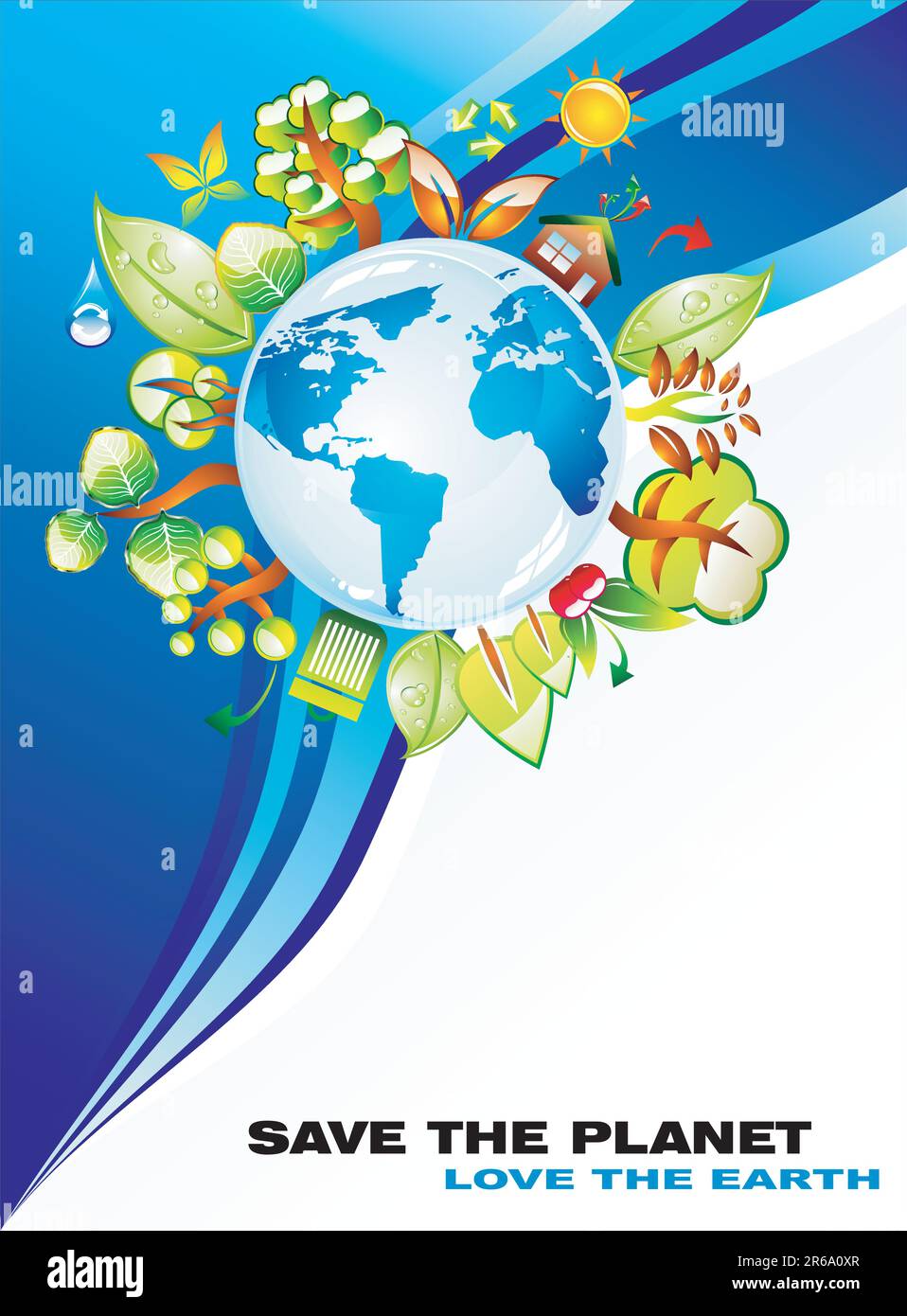 Recycling World Concept Background with a lot of green and nature ...
