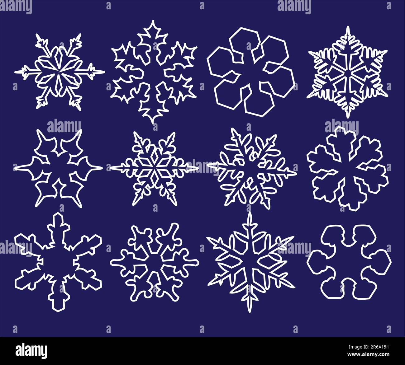 snowflake collection - vector Stock Vector Image & Art - Alamy