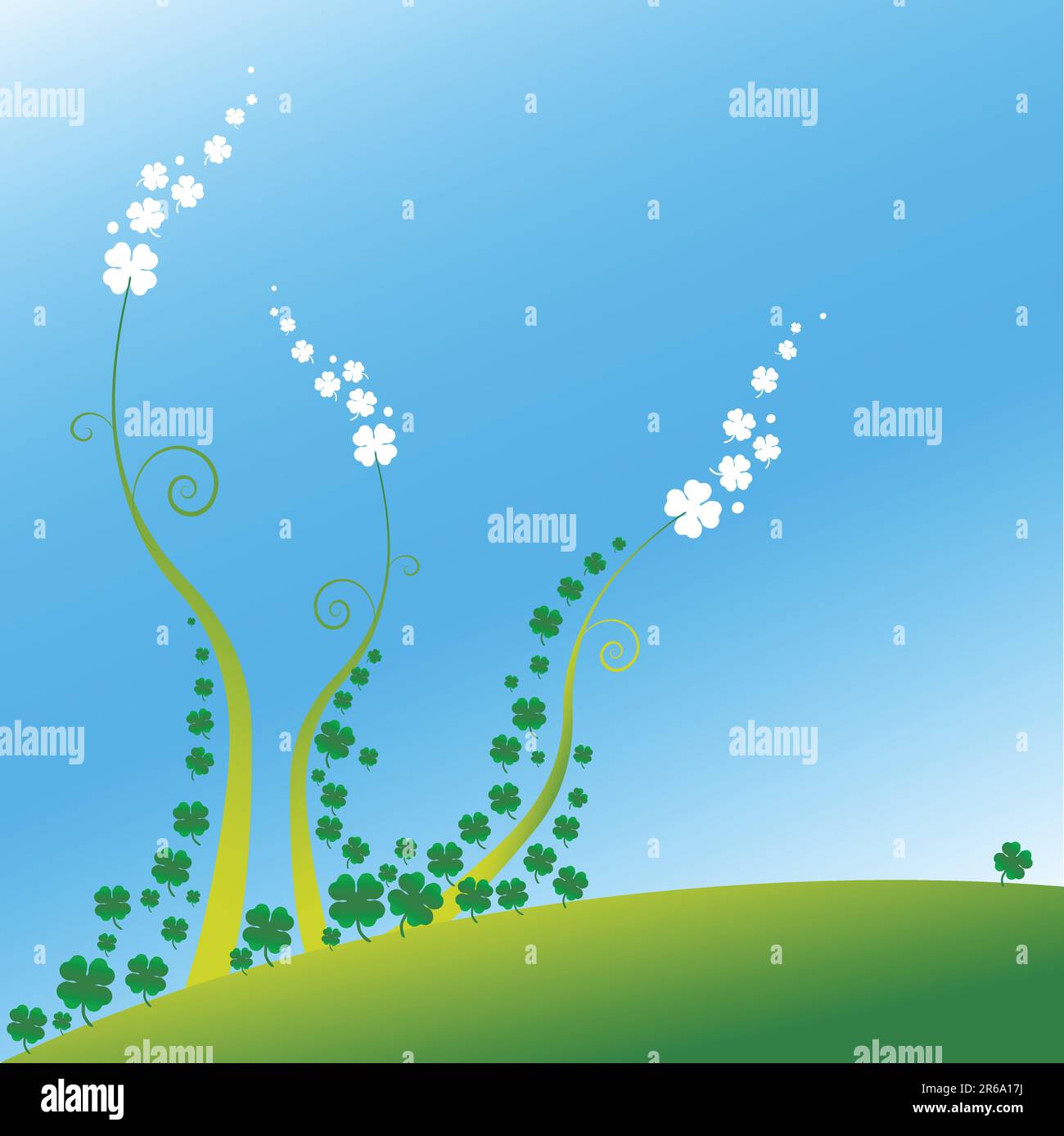 Field field of clovers Stock Vector Images - Alamy