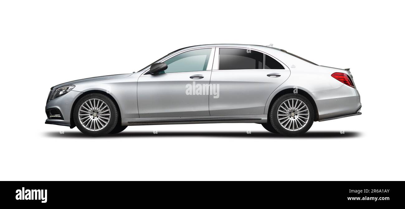 Maybach S class car side view isolated on white background Stock Photo ...