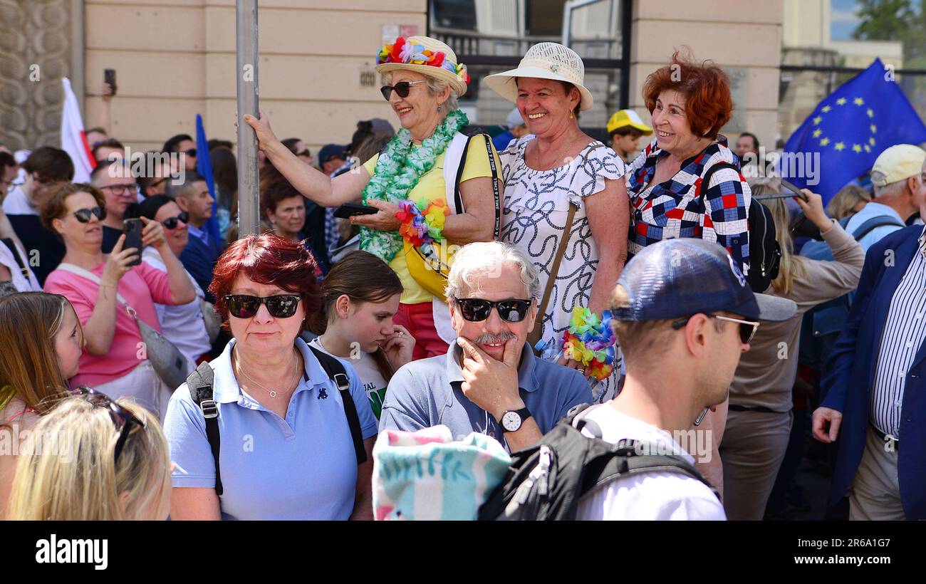 Warsaw, Poland. 4 June 2023. Hundreds of thousands march in anti ...