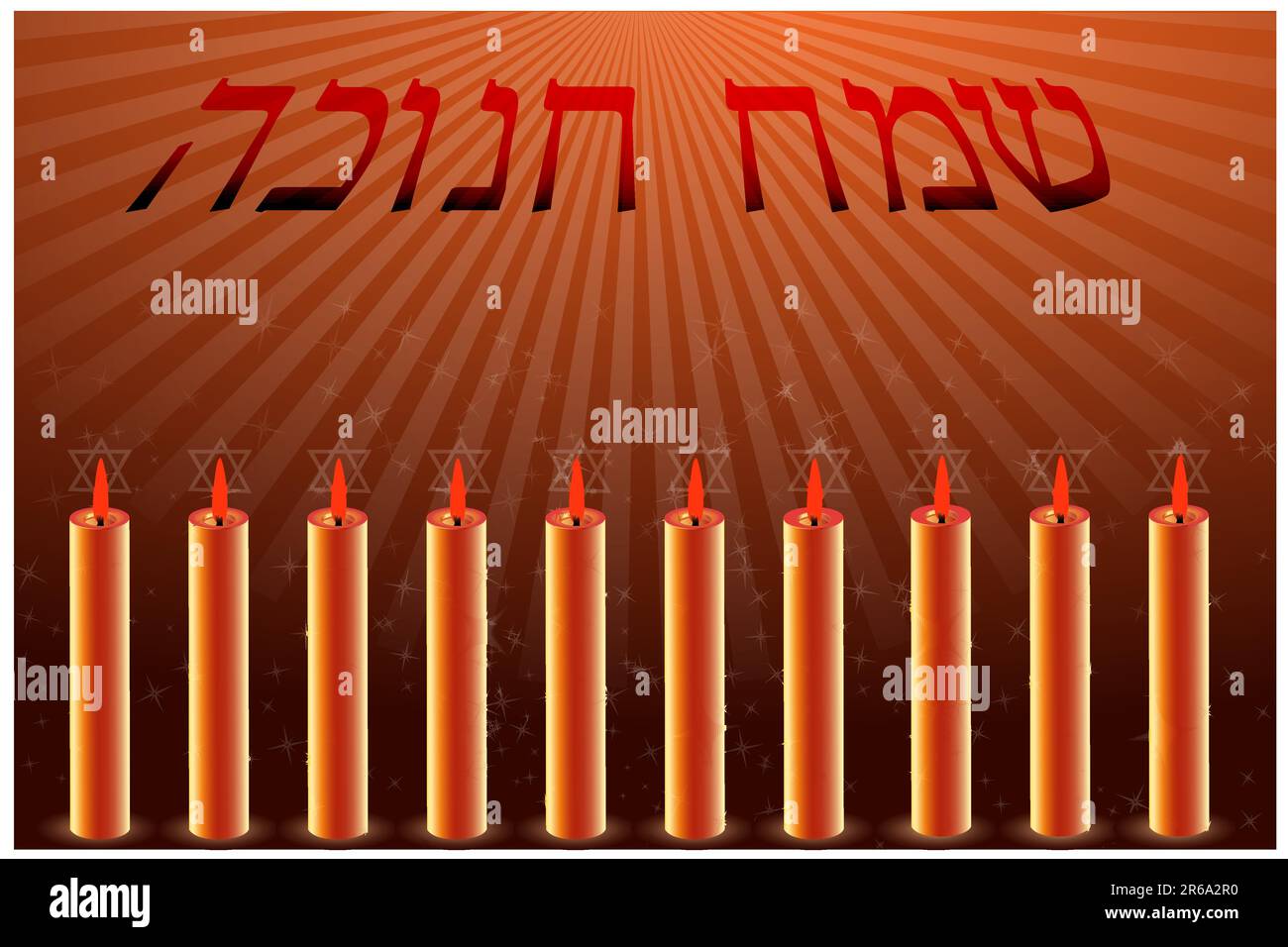 Hanukkah celebration menorah candles Stock Vector Images - Alamy