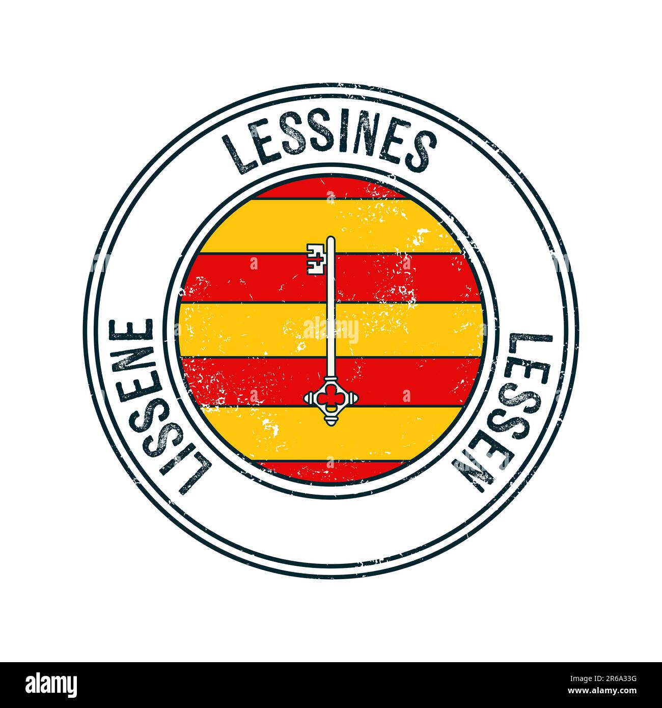 Lessines, Belgium city vector grunge stamp over white background Stock ...
