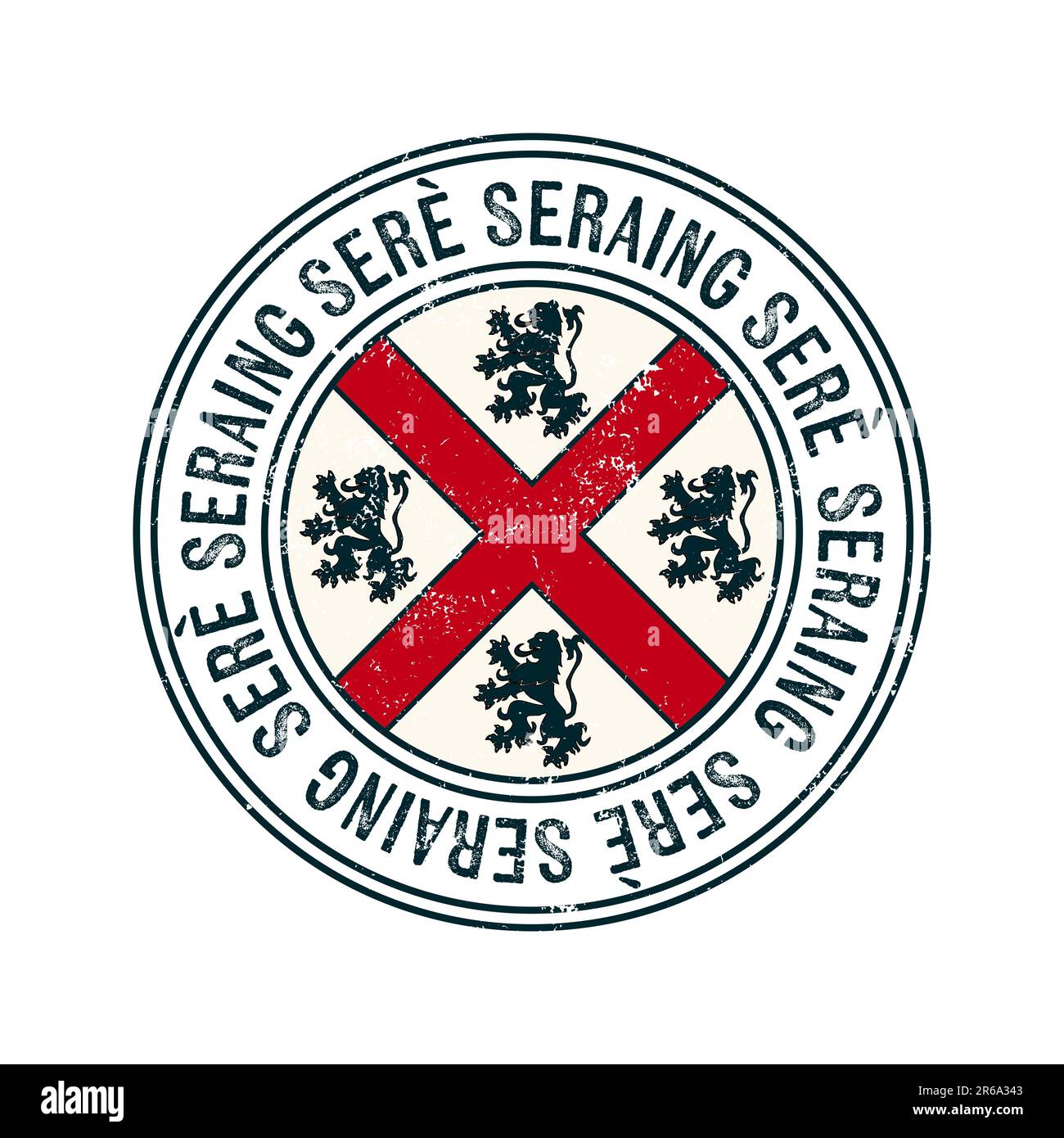 Seraing, Belgium city vector grunge stamp over white background Stock ...