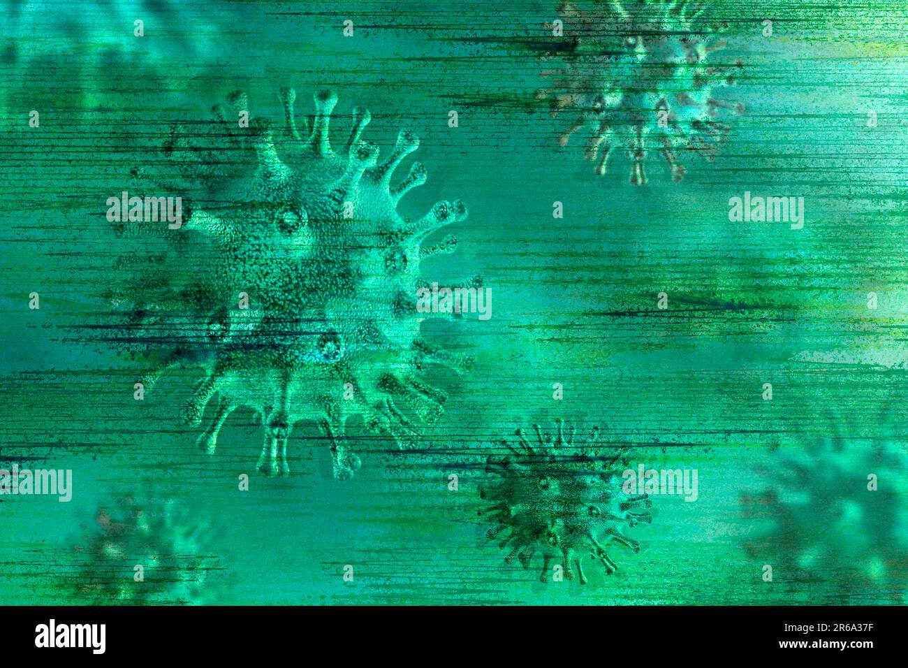 Viruses can make people sick like hepatitis or aids, illustration ...