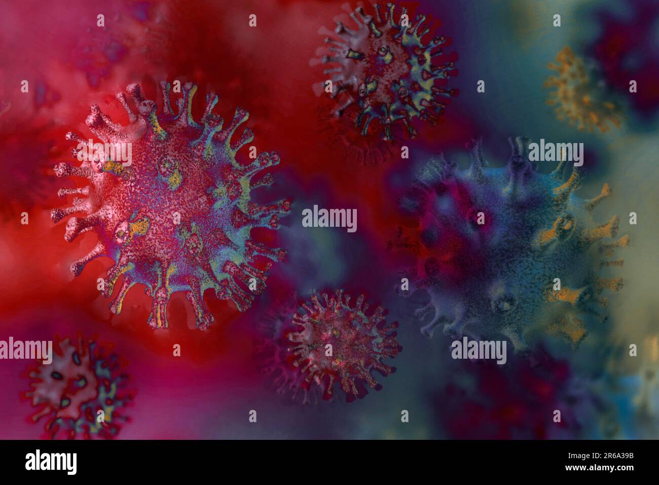 Viruses can make people sick like hepatitis or aids, illustration ...