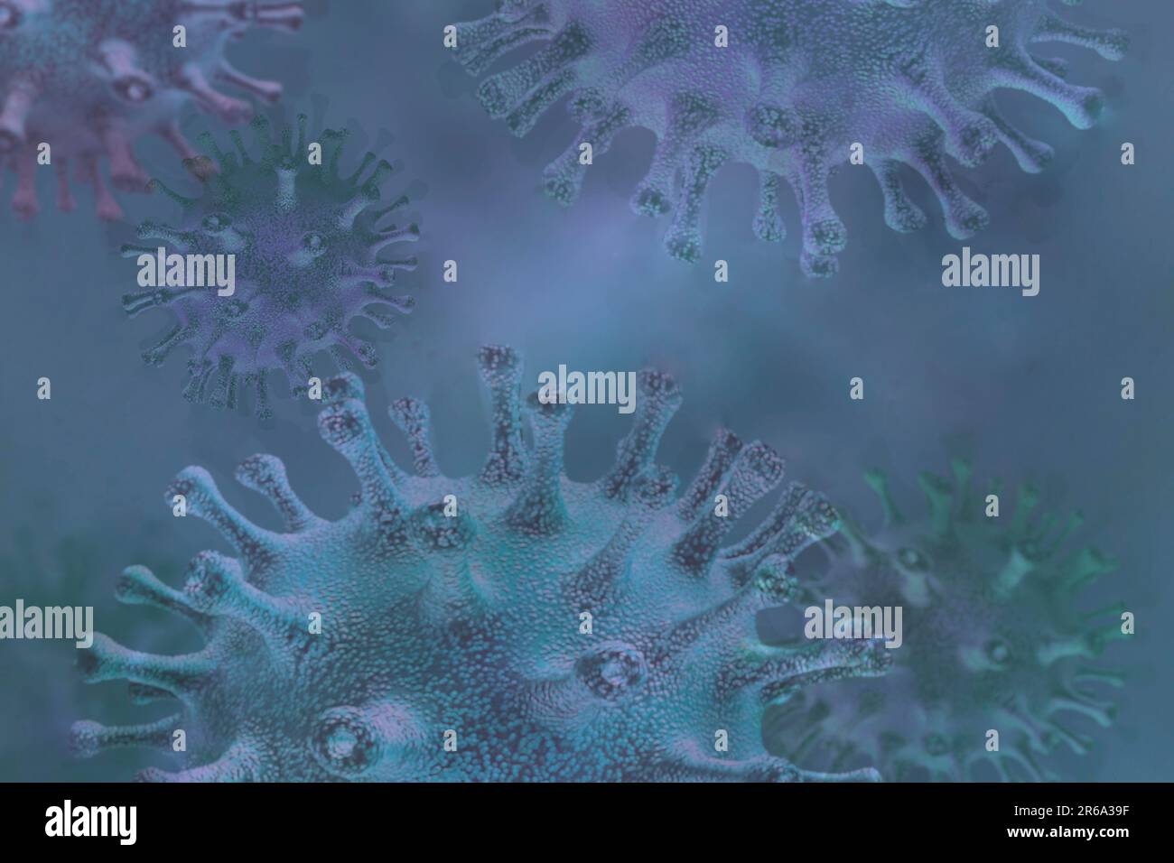 Viruses can make people sick like hepatitis or aids, illustration ...