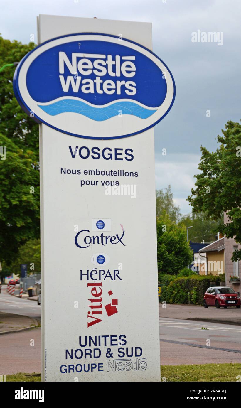 Nestlé Waters company, Vittel, Vosges, France Stock Photo - Alamy
